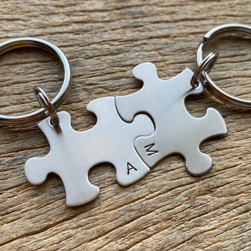 Puzzle Keychain - Etsy