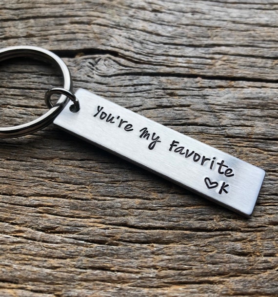 Customizable You're My Favorite With Initial Hand Stamped - Etsy
