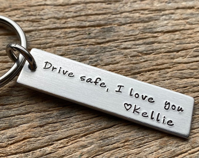 Drive Safe Keychain, Custom Keychain, Couples Keychain, Key Chain for ...