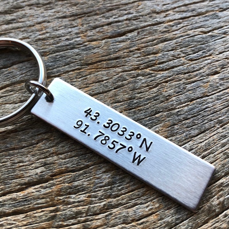 Coordinate Keychain - Etsy