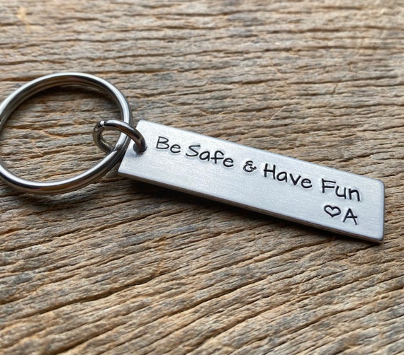 Be Safe and Have Fun Customizable Initial Hand Stamped Light | Etsy