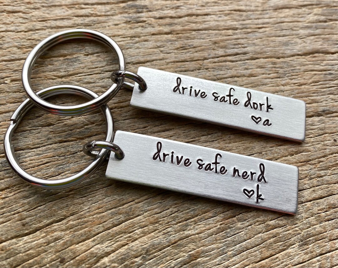 Set of 2 Drive Safe Dork and Nerd Aluminum Rectangle Key Chains ...