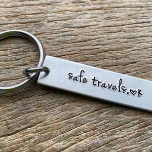 Safe Travels With Initial No Other Customization Hand Stamped Light ...