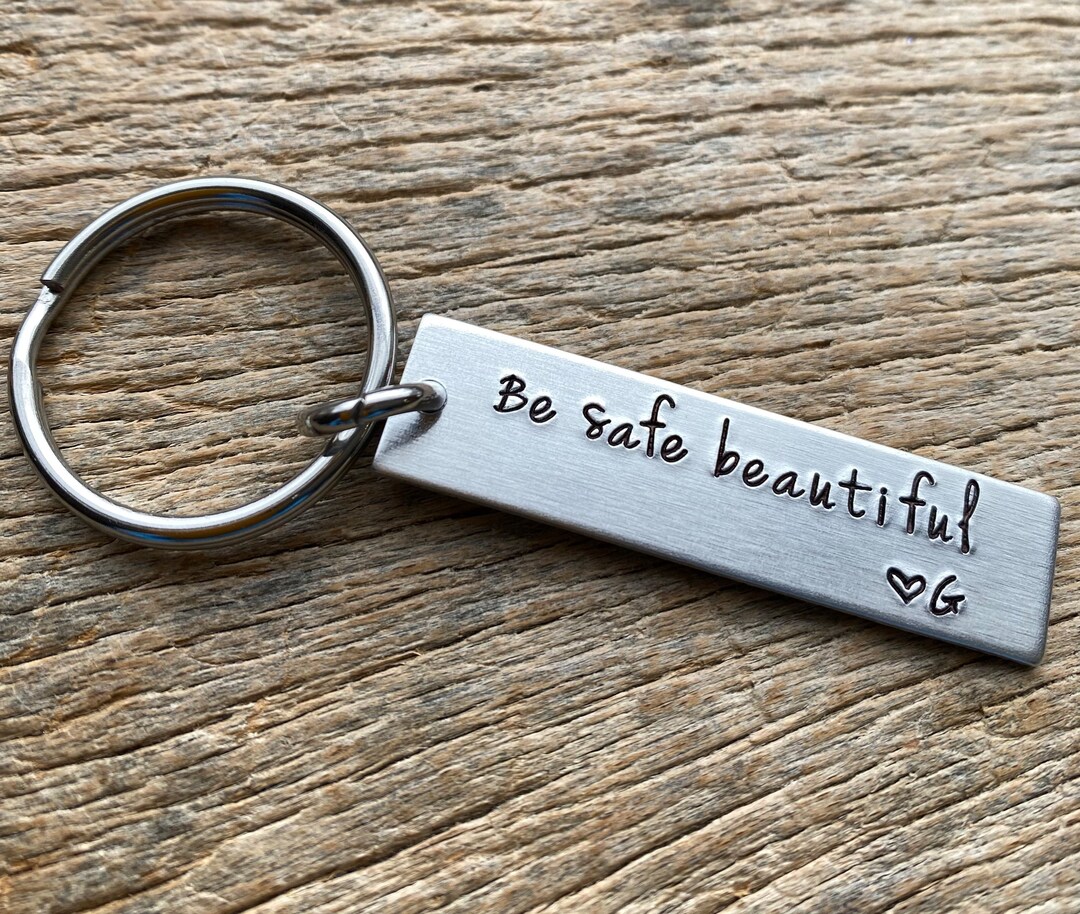 Be Safe Beautiful With Initial Hand Stamped Light Weight Aluminum ...