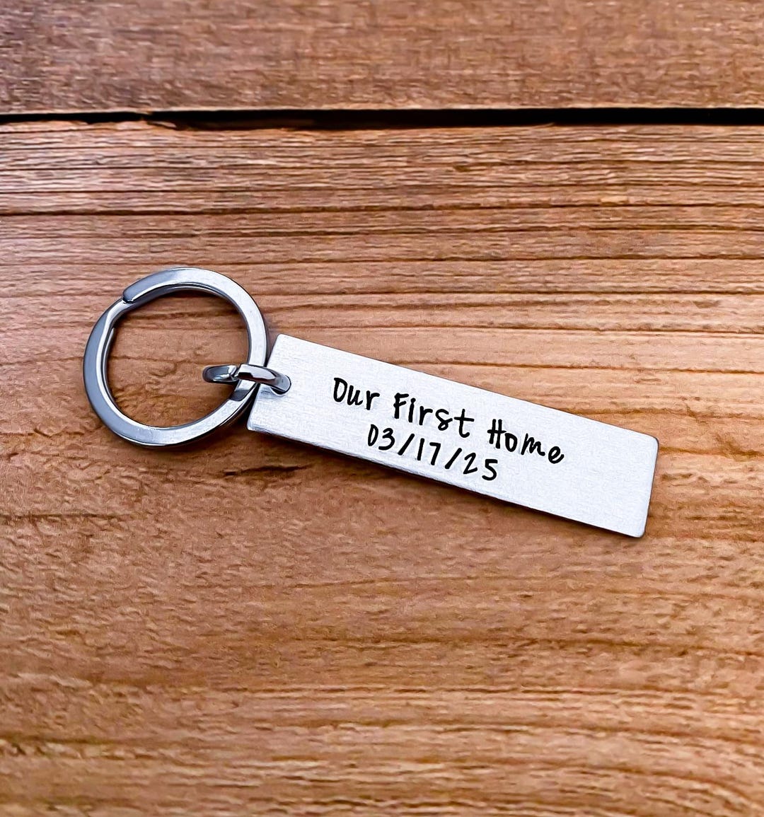Our First Home With a Special Date Car Keys Keychain Tag New Driver New ...