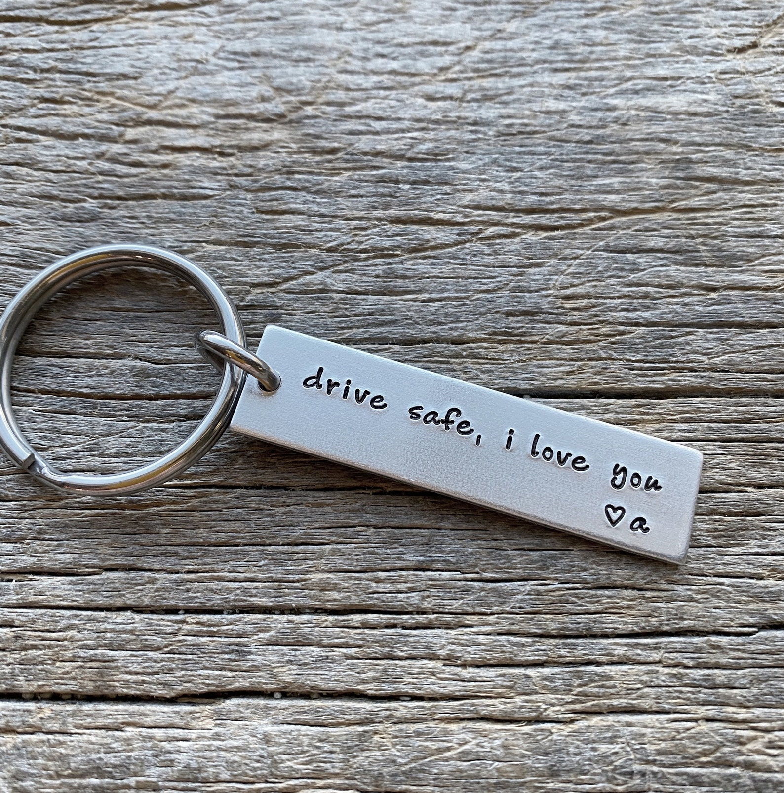 Drive Safe I Love You Customizable Initial Hand Stamped Light - Etsy