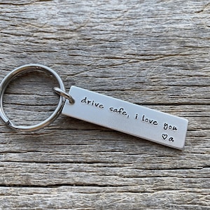 Drive Safe I Love You Customizable Initial Hand Stamped Light - Etsy