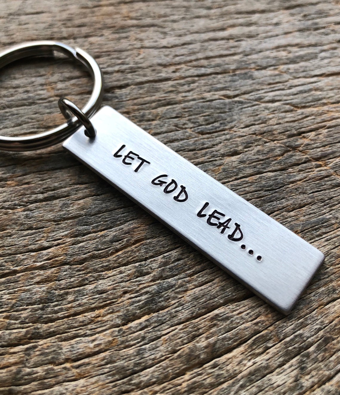 Let God Lead Customizable Hand Stamped Light Weight Aluminum - Etsy