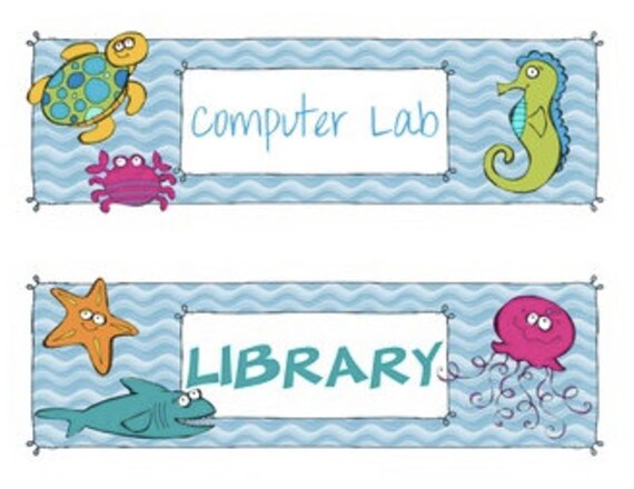 Items similar to Ocean Themed Subjects/Daily Schedule Cards on Etsy