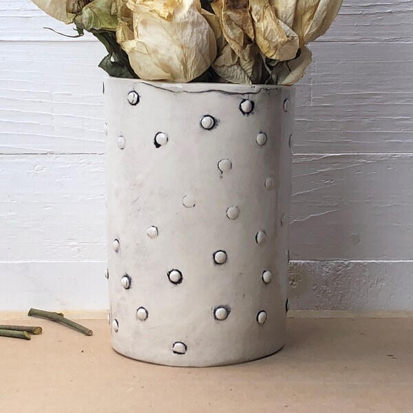 Polka Dot Vase - Etsy