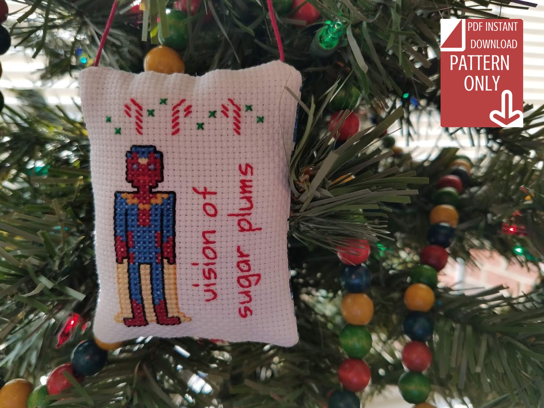 Marvelous Christmas: Vision Cross-stitch Ornament Pattern, PDF Instant ...