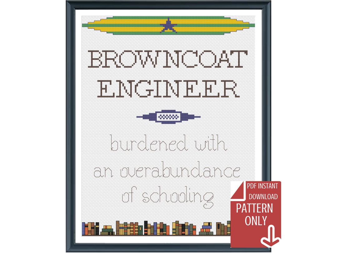 Firefly: Browncoat Engineer Cross-stitch Pattern, PDF Instant Download ...