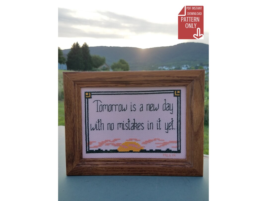 Anne of Green Gables: Tomorrow is A New Day Cross-stitch Pattern, PDF ...