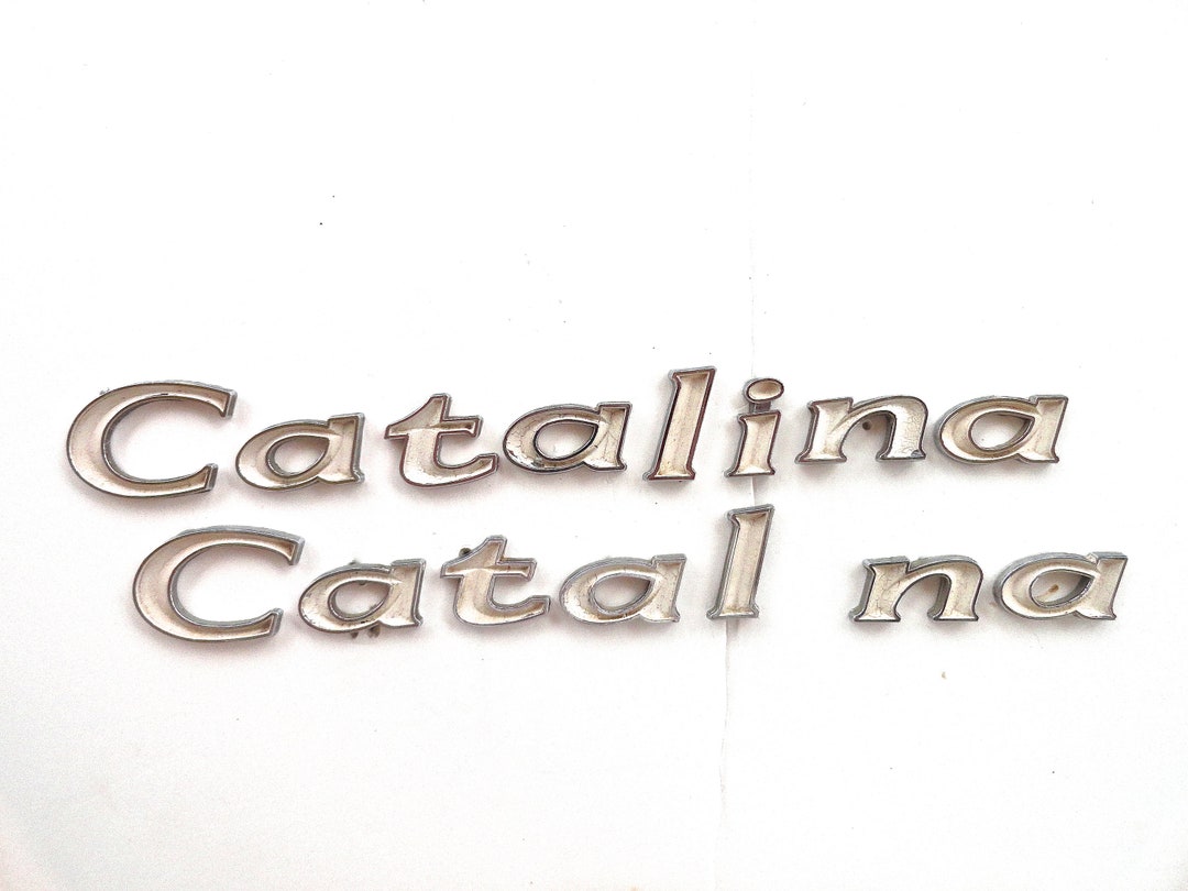 67-68 CATALINA Pontiac Chrome Car Emblem Letters Heavy Chrome - Etsy
