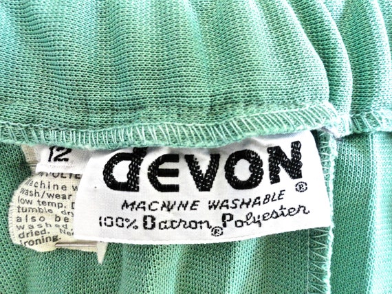 60s DEVON green poly accordion pleat skirt USA summer… - Gem