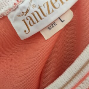 Super Cute Vtg 70s Jantzen Label Peach Poly Sleeveless Scoop Neck Poly ...