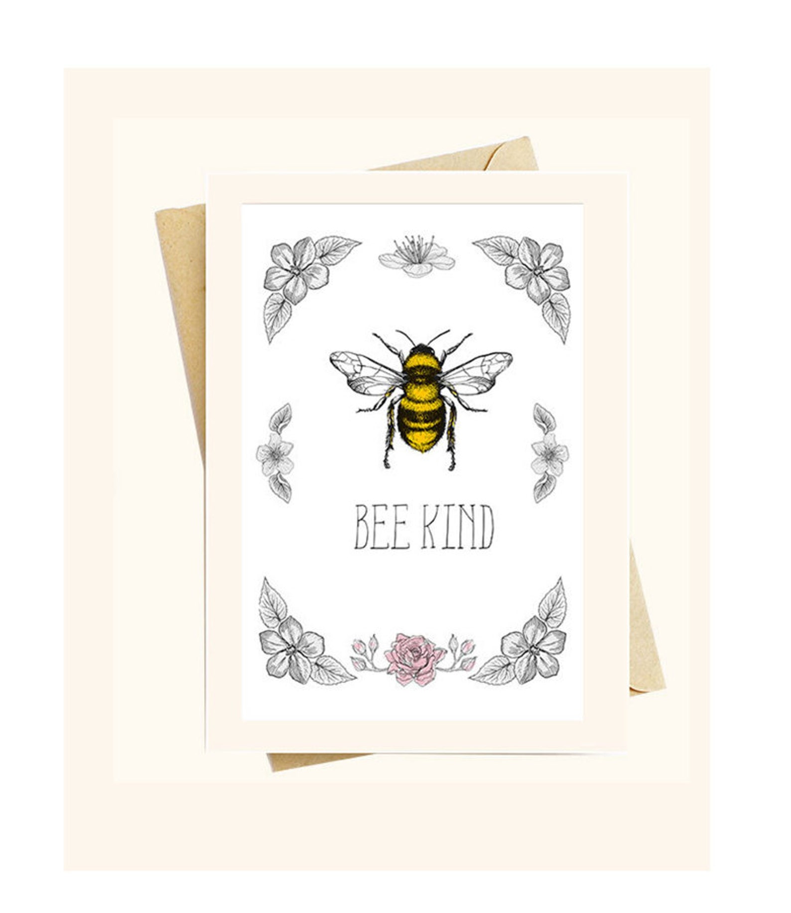 Bee Kind Vintage Note Card Set From the Bee Beehive Greeting - Etsy