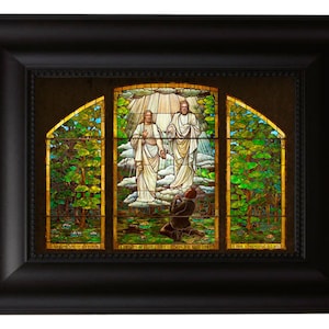 FRAMED - Joseph Smith's First Vision Stained Glass - Giclee Canvas Art ...
