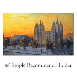 Temple Recommend Holder - Temple Square at Sunset - Latter-day Saints ...