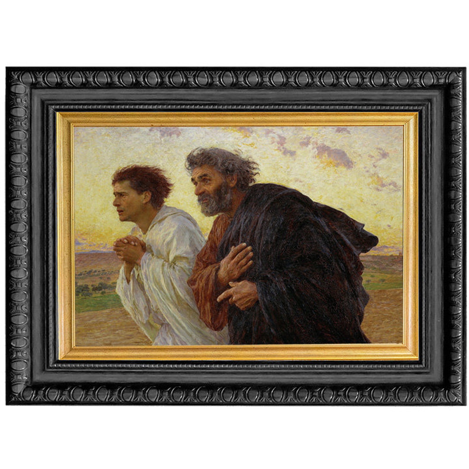 The Disciples Peter & John Running to the Tomb - Giclee Canvas Print ...
