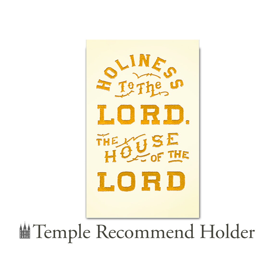 Temple Recommend Holder Holiness to the Lord Latter-day - Etsy