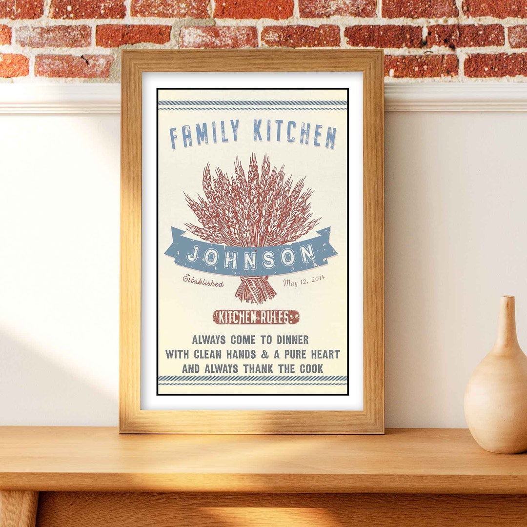 PERSONALIZED ART Printable - Country Kitchen - Large 11"x 17" - Digital ...