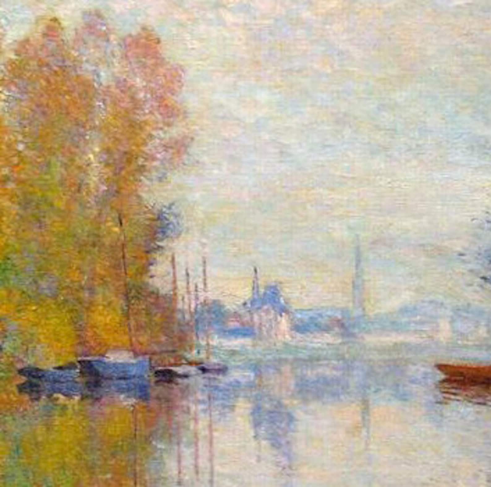 Autumn on the Seine by Claude Monet Giclee Canvas Art Print - Etsy