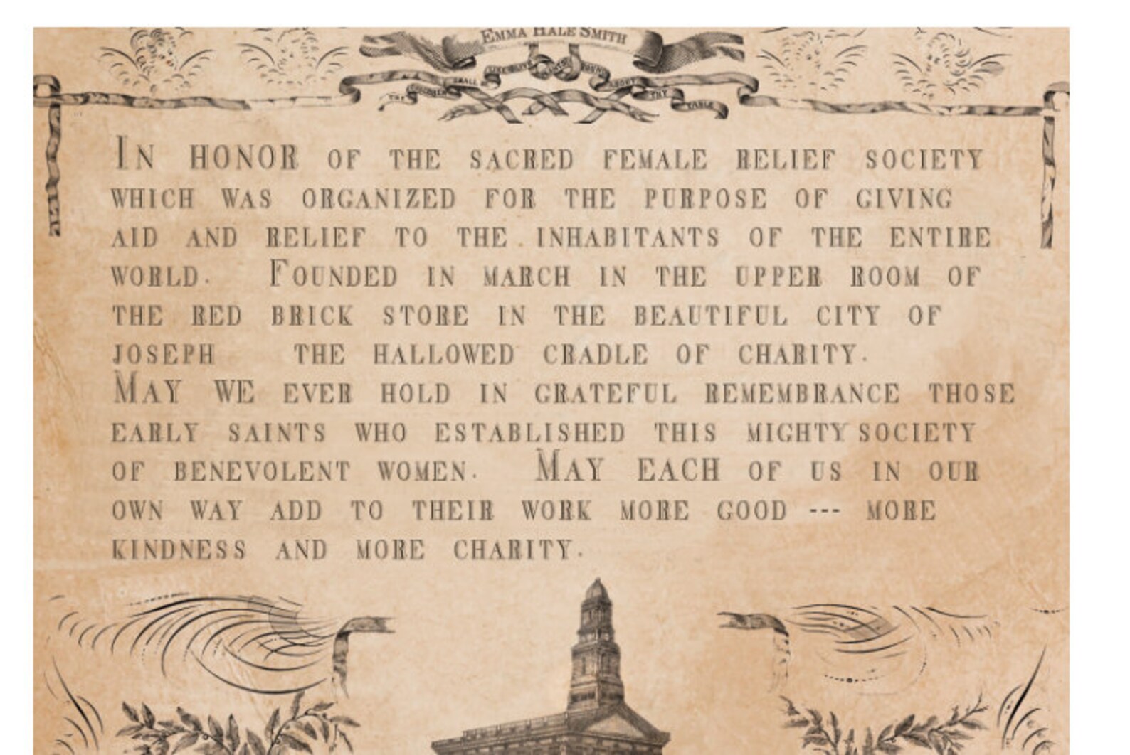 Relief Society Certificate Mormon Historic Archival Print | Etsy