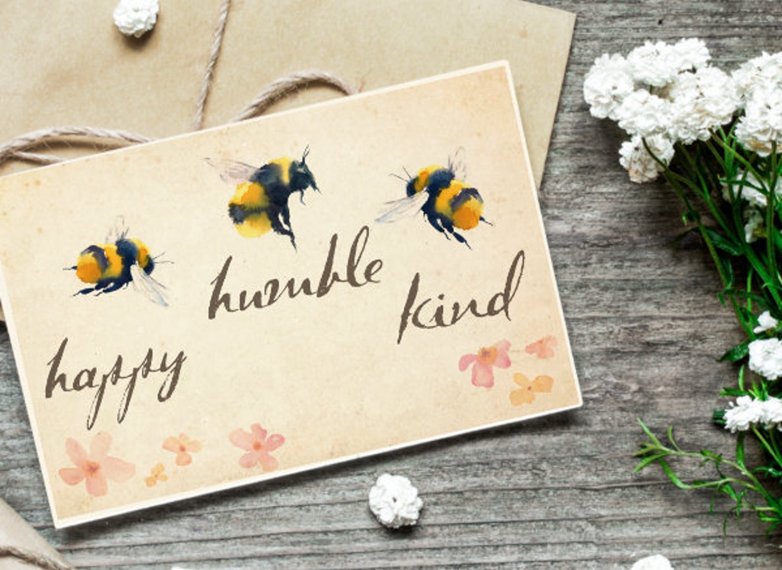 Three Bee's Note Card Set From the Bee & Beehive | Etsy