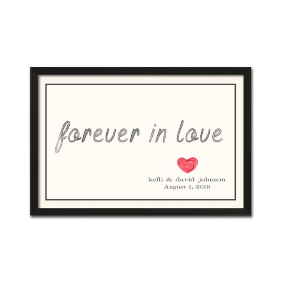 PERSONALIZED ART Forever in Love Personalized Gifts for | Etsy