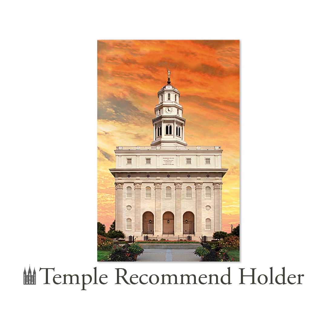 Temple Recommend Holder - Nauvoo Sunset - Latter-day Saints LDS Temple ...