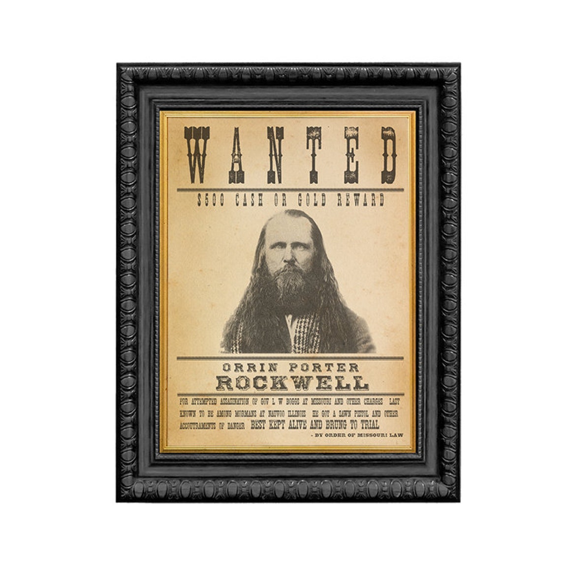 FREE SHIPPING Over 35 Porter Rockwell Pioneer Wanted Poster | Etsy