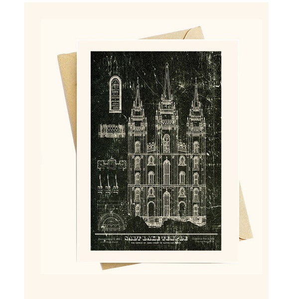 Black and White Salt Lake Lds Temple Print - Etsy