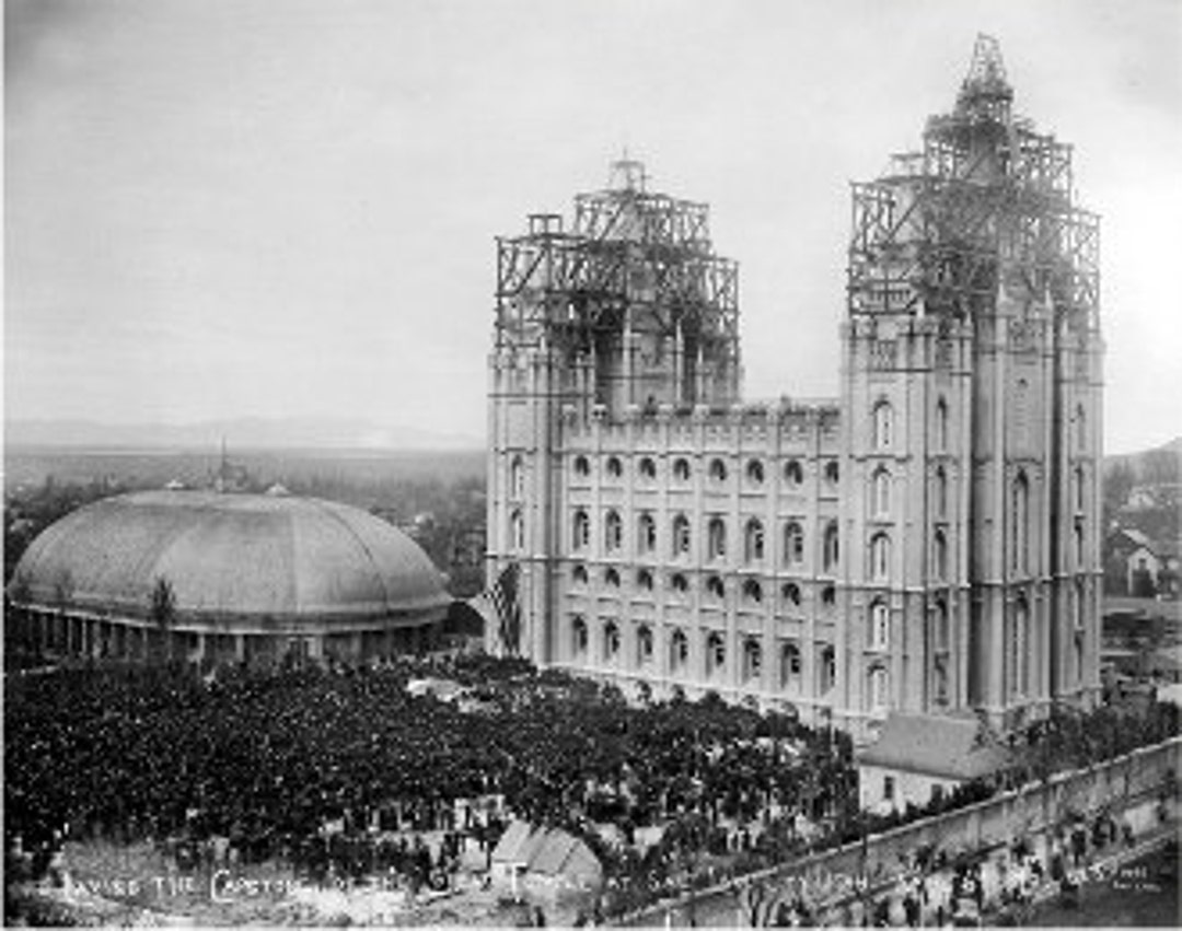 Temple Capstone Ceremony Photo - Salt Lake Temple - Archival Matte ...