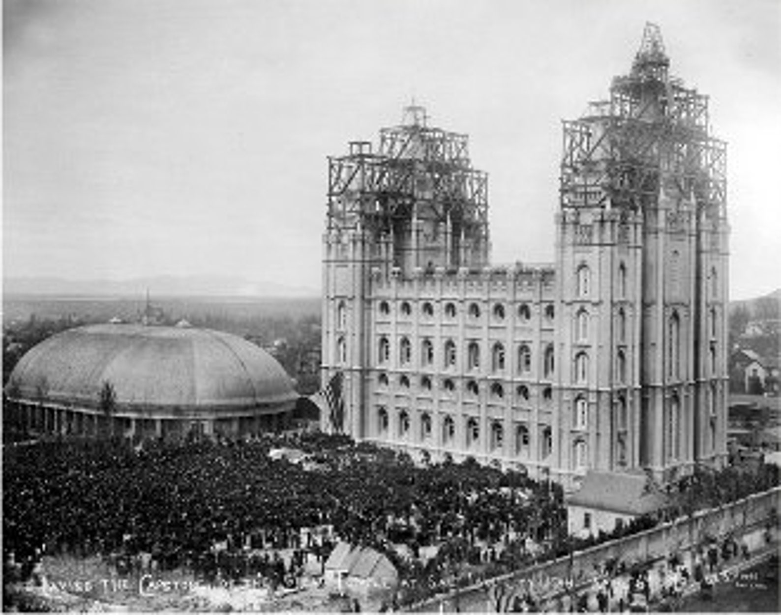 Temple Capstone Ceremony Photo Salt Lake Temple Archival | Etsy