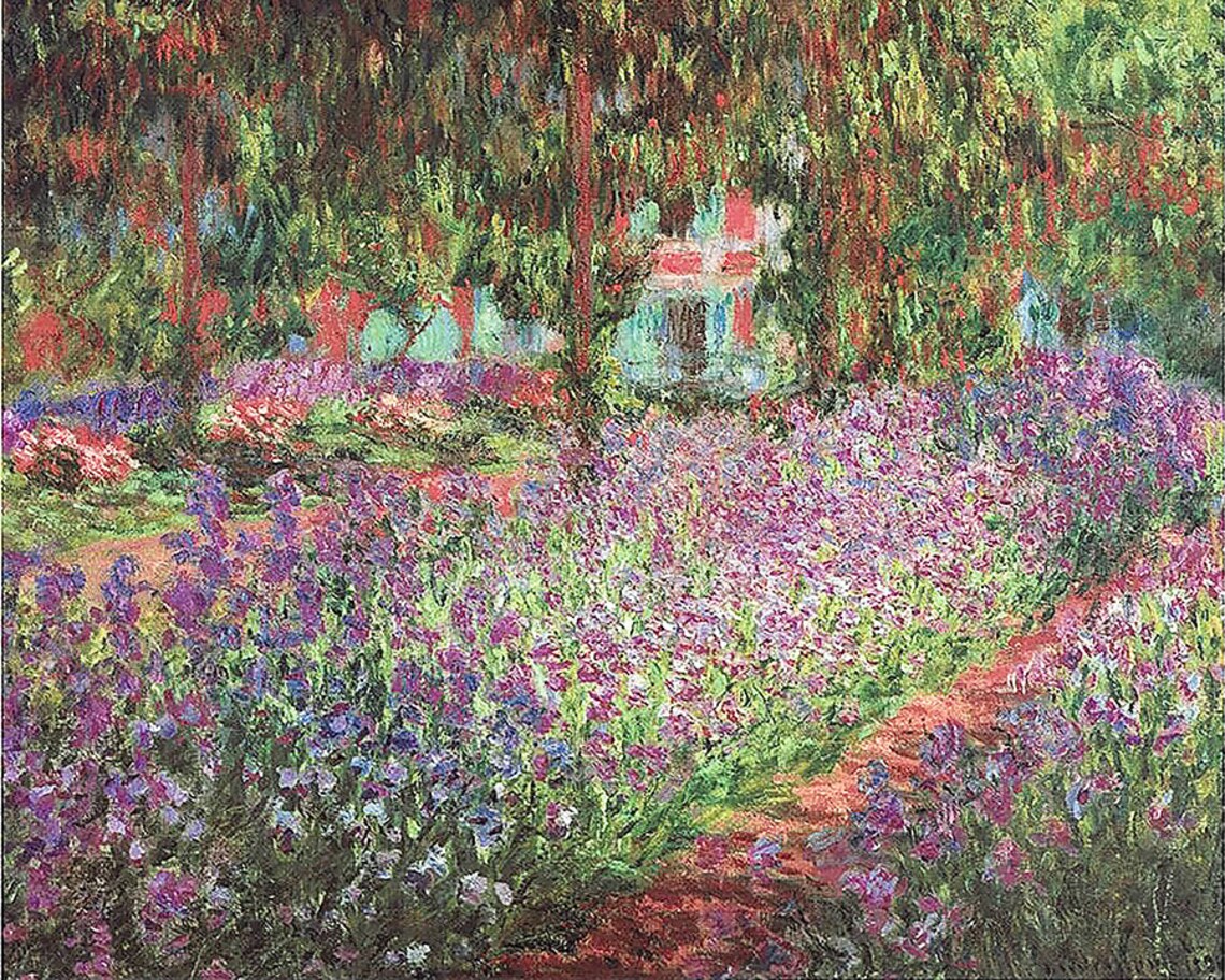 Irises in Monets Garden by Claude Monet Giclee Canvas Art | Etsy