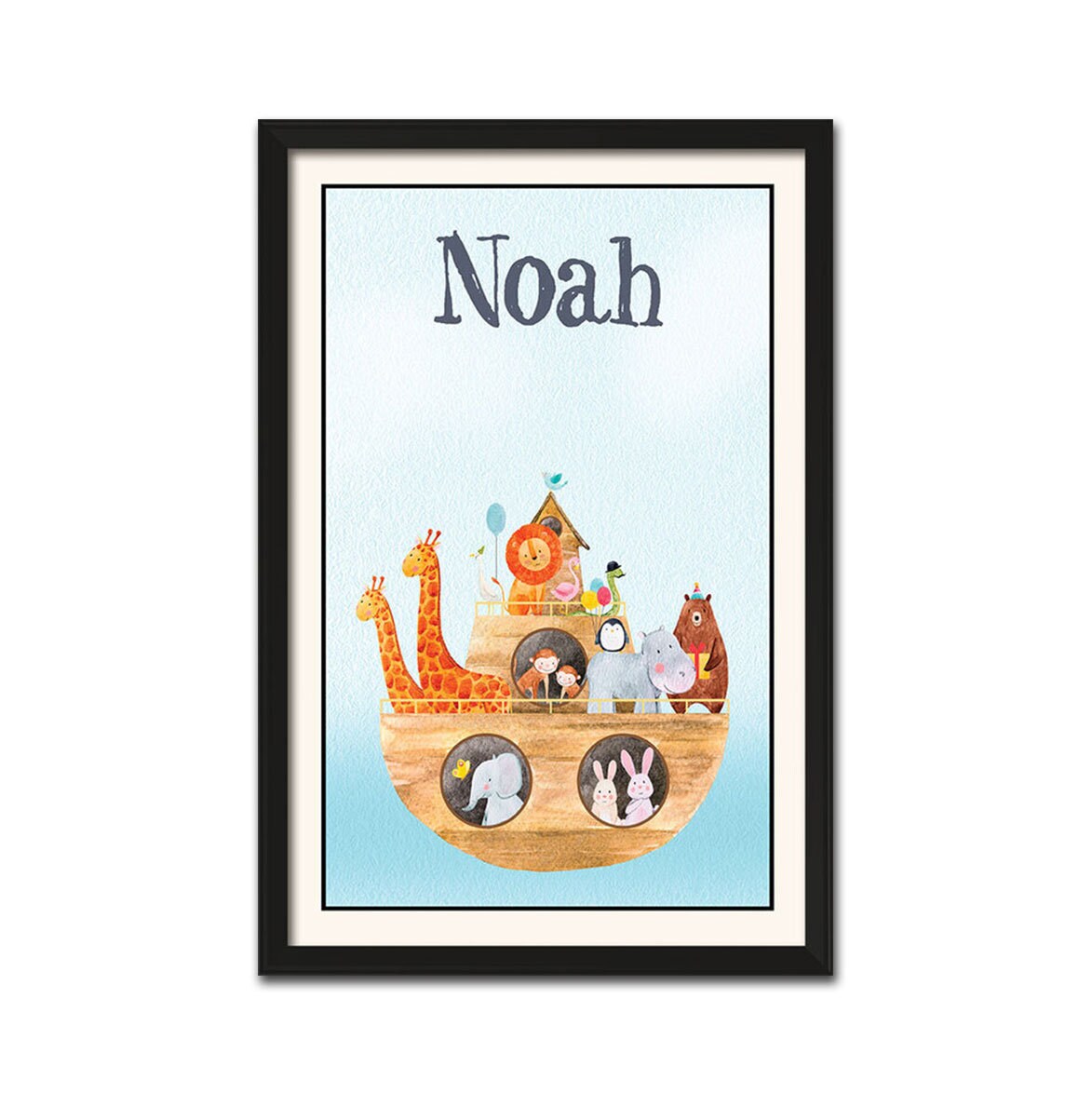 FREE SHIP over 35 PERSONALIZED art Noah's Ark Kids Room | Etsy