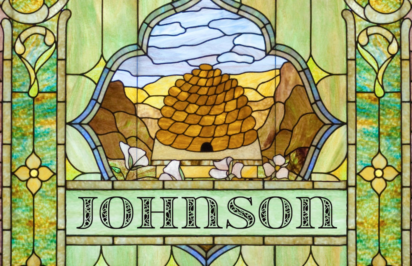 PERSONALIZED ART Stained Glass Beehive Personalized Gifts - Etsy