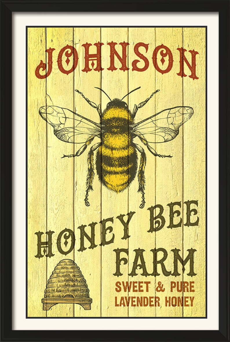 Free Ship Over 35 PERSONALIZED Family Honey Bee Farm Sign - Etsy
