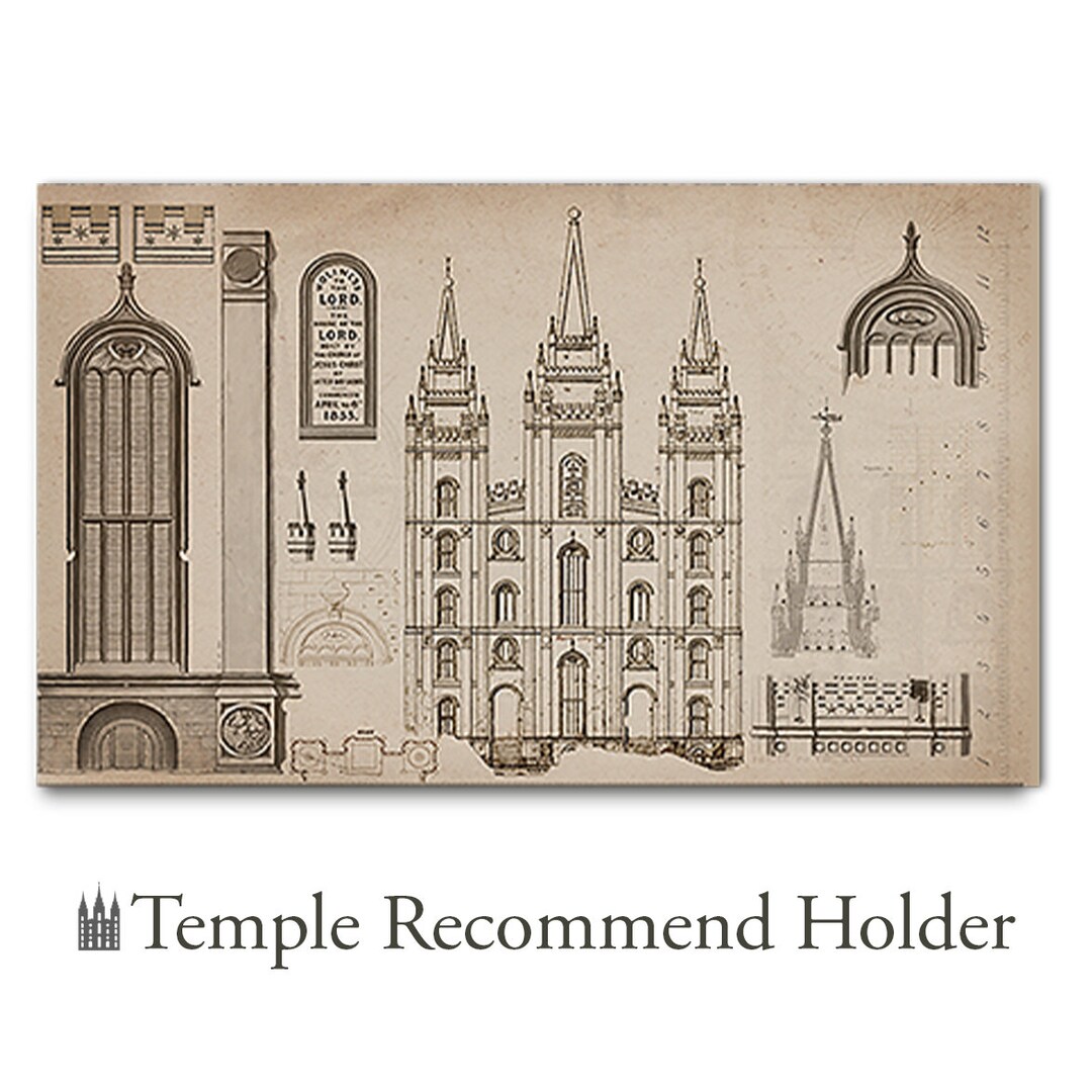 Temple Recommend Holder - Salt Lake Temple Blueprints - Latter-day ...