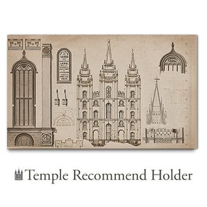 Temple Recommend Holder - Salt Lake Temple Blueprints - Latter-day ...