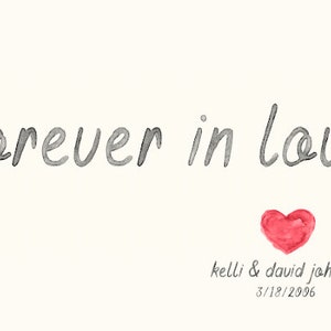 PERSONALIZED ART - Forever in Love - Personalized Gifts for Weddings ...