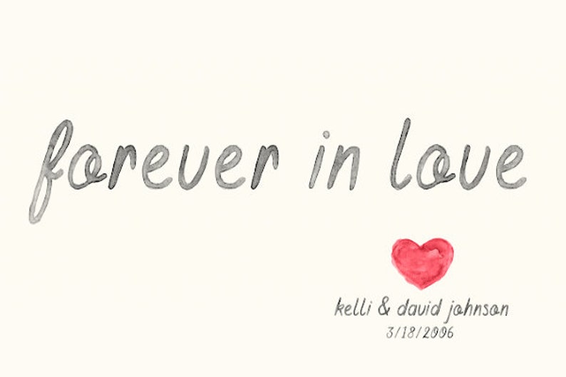 PERSONALIZED ART Forever in Love Personalized Gifts for | Etsy