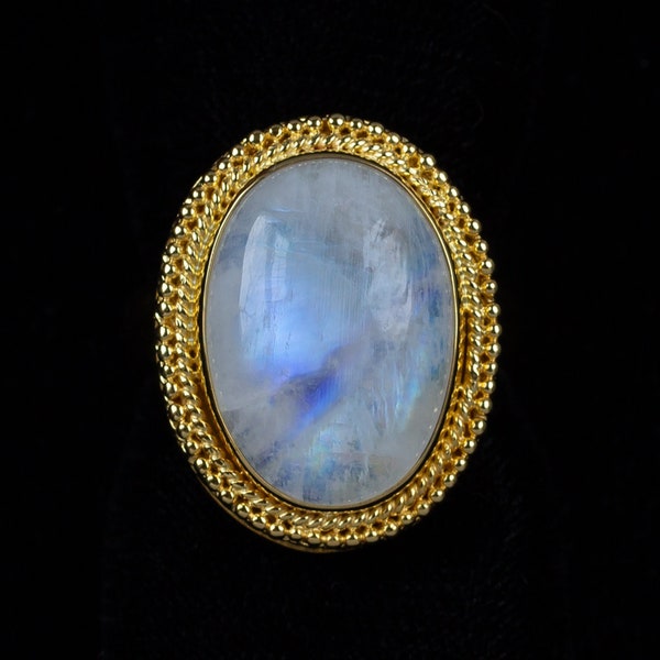 Gold Moonstone Ring - Etsy