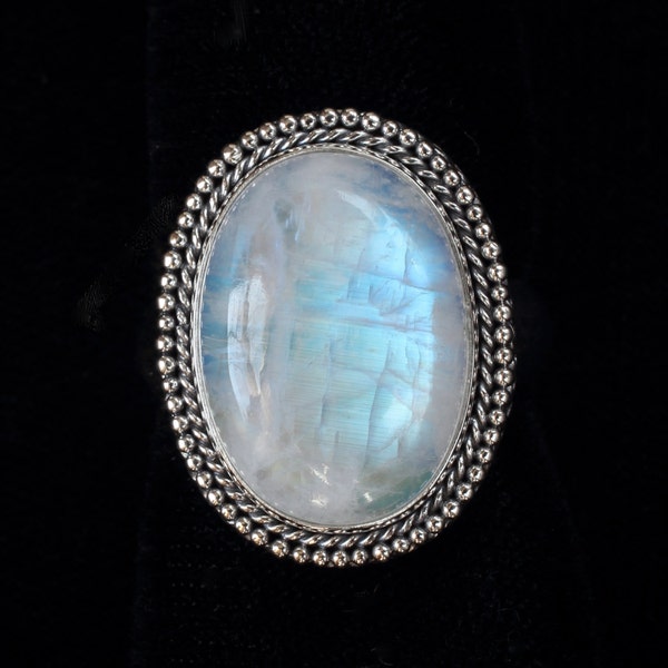 Large Moonstone Ring - Etsy