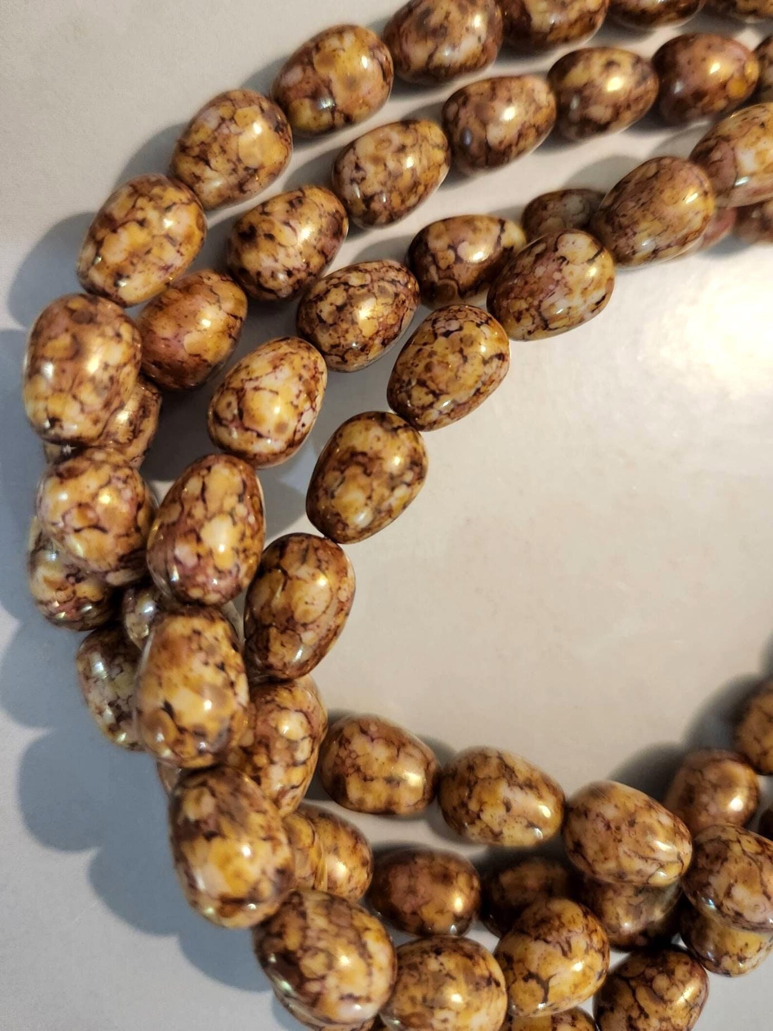 Four Pear Shape 10x8mm Czech Glass Beads in Ivory With Picasso Wash - Etsy