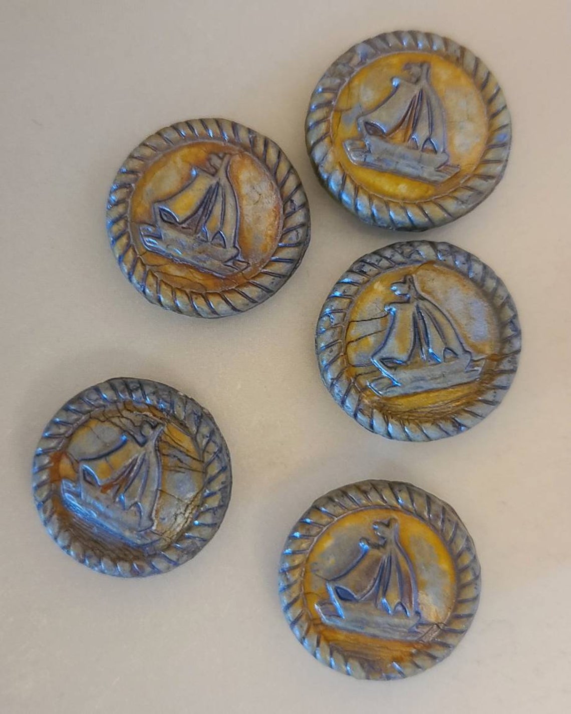 Two 20mm Nautical Sailboat Czech Glass Beads - Etsy