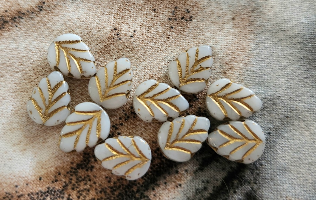 Ten Leaf Shape 10x8mm Czech Glass Beads - Etsy