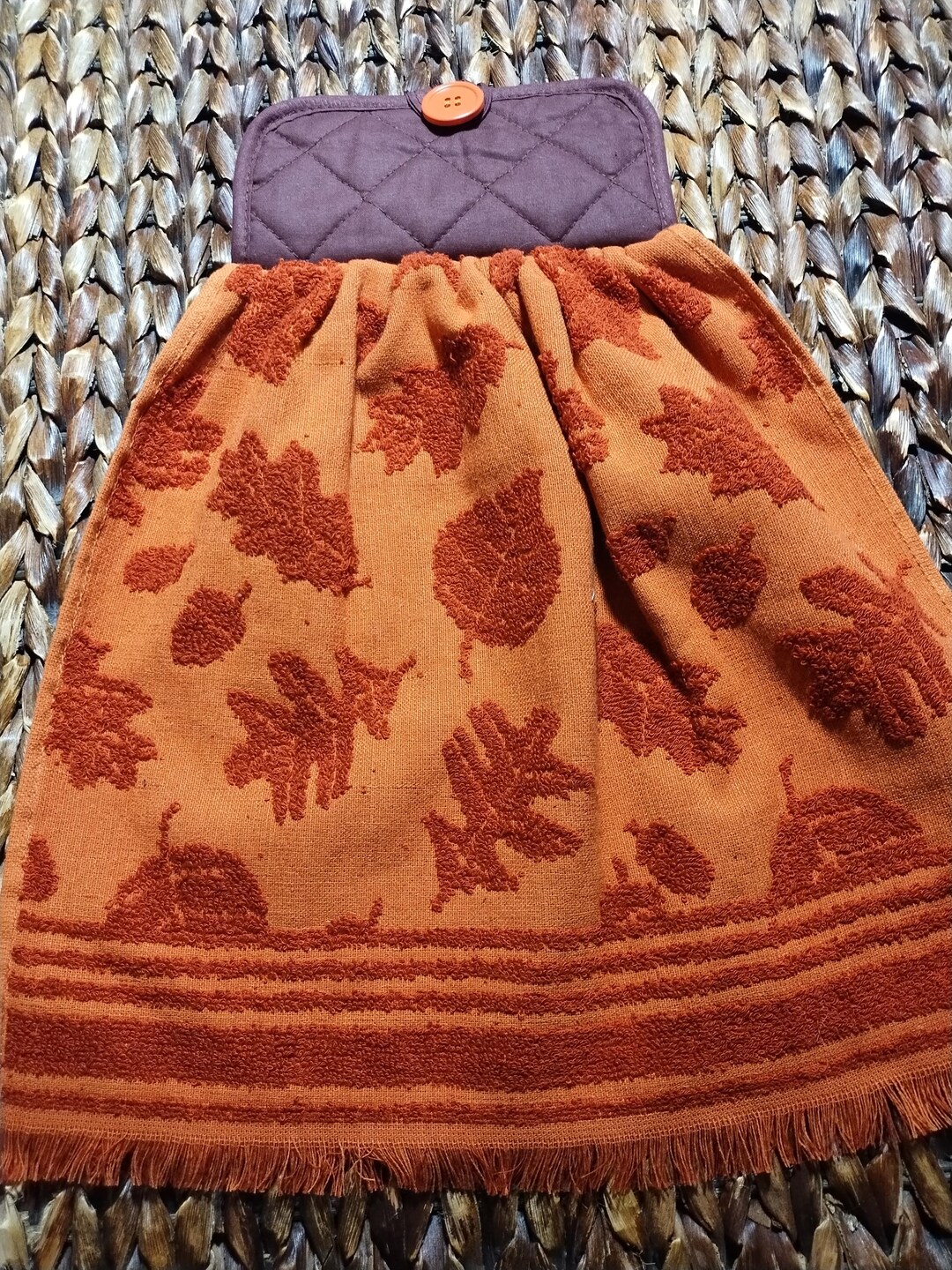 Decorative Hang Towel - Woven Leaf Towel With Fringe - Etsy