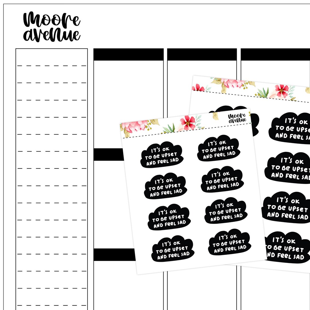 Planner Stickers - Mental Health Stickers - Its Ok to Be Upset - Etsy